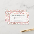 Chic Rose Gold Leopard Cheetah Animal Print Appointment Card | Zazzle