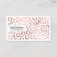 Chic Rose Gold Leopard Cheetah Animal Print Business Card | Zazzle