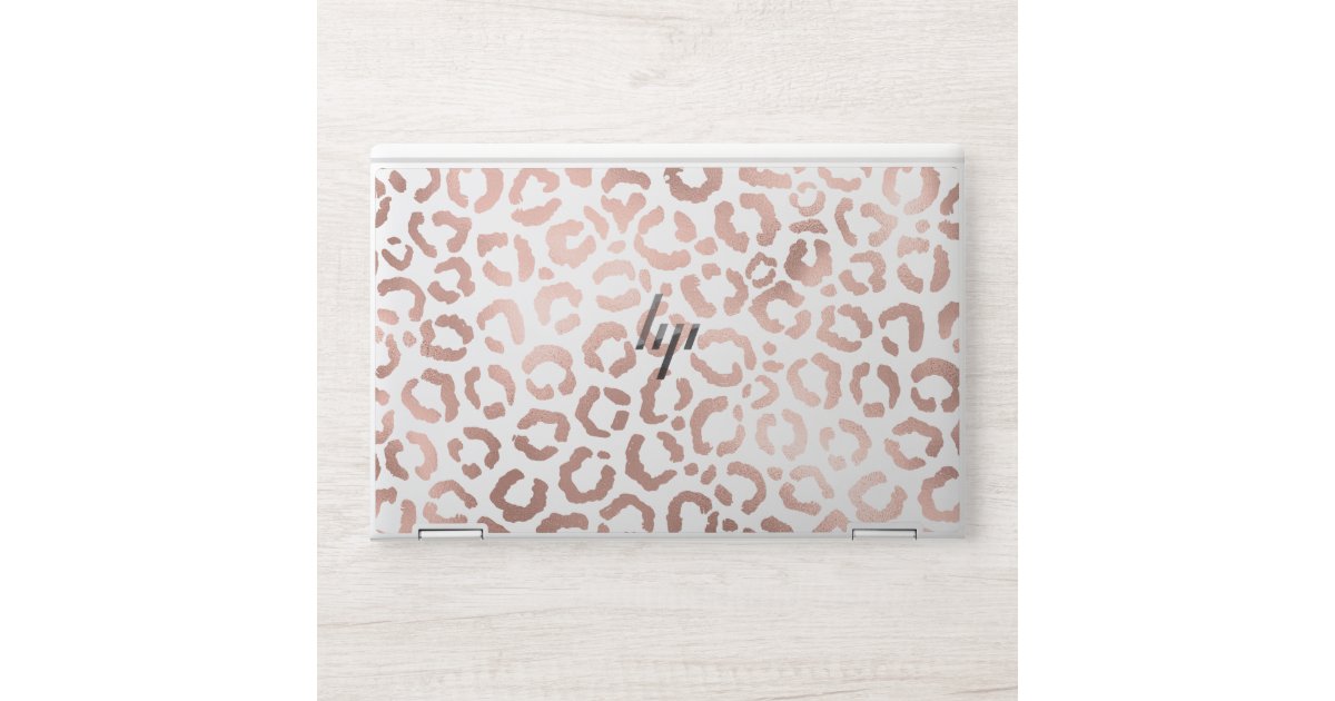 Chic Rose Gold Leopard Cheetah Animal Print HP Laptop Skin | Zazzle