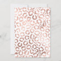 Chic Rose Gold Leopard Cheetah Animal Print Invitation | Zazzle
