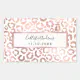 Chic Rose Gold Leopard Cheetah Animal Print Rectangular Sticker | Zazzle