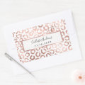 Chic Rose Gold Leopard Cheetah Animal Print Rectangular Sticker | Zazzle