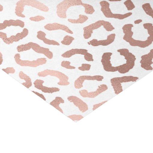 Chic Rose Gold Leopard Cheetah Animal Print Tissue Paper | Zazzle
