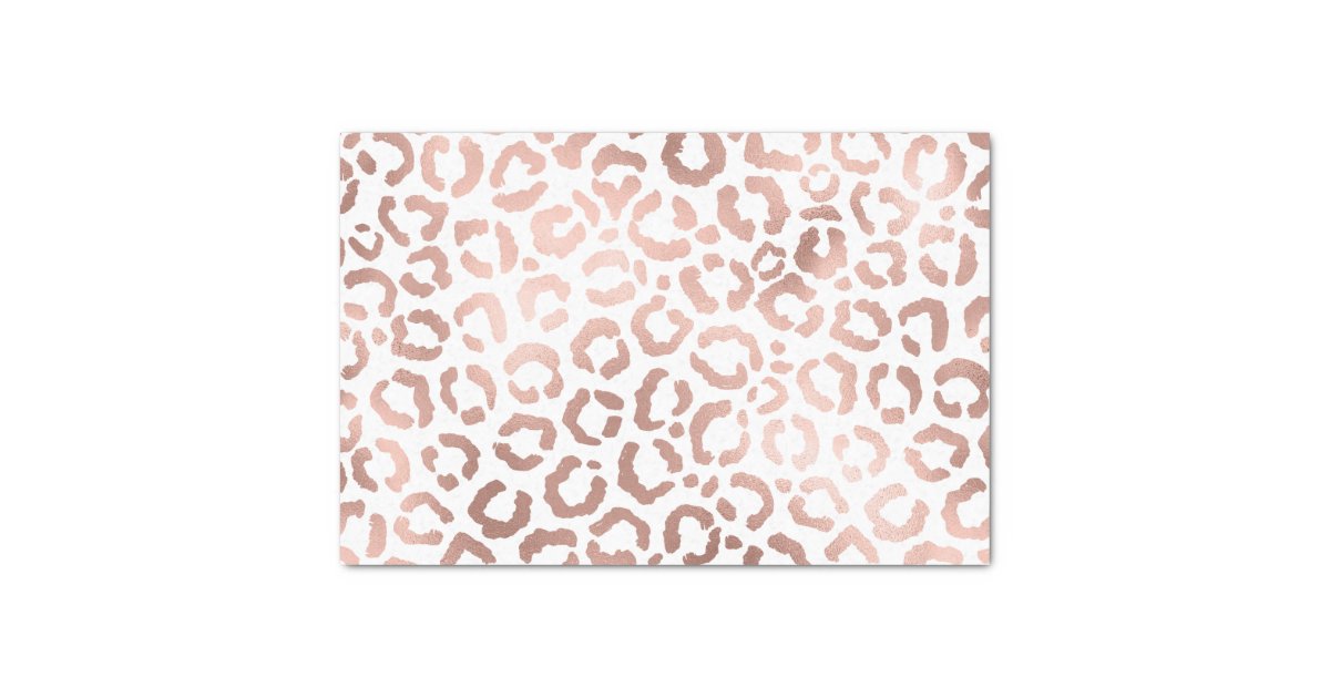 Chic Rose Gold Leopard Cheetah Animal Print Tissue Paper | Zazzle