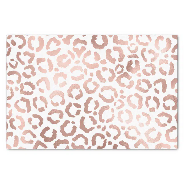 Chic Rose Gold Leopard Cheetah Animal Print Tissue Paper | Zazzle