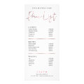Chic Rose Gold Salon Price List Of Services Rack Card | Zazzle