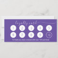 CHIC ROYAL PURPLE LOYALTY CARD 10 BUSINESS LOGO | Zazzle