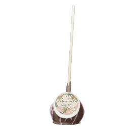 Chic Rustic Watercolor Floral Custom Wedding Cake Pops | Zazzle