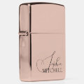 Chic Script Calligraphy Zippo Lighter | Zazzle
