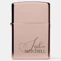 Chic Script Calligraphy Zippo Lighter | Zazzle