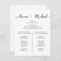 Chic script Custom Entourage list Simple wedding Invitation | Zazzle