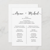 Chic script Custom Entourage list Simple wedding Invitation | Zazzle