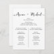 Chic script Custom Entourage list Simple wedding Invitation | Zazzle