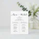 Chic script Custom Entourage list Simple wedding Invitation | Zazzle