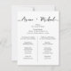 Chic script Custom Entourage list Simple wedding Invitation | Zazzle
