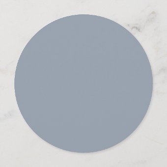 Chic Script Dusty Blue Circle Menu Card For Plate | Zazzle