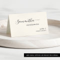 Chic Script Personalized Wedding Ivory Place Cards | Zazzle