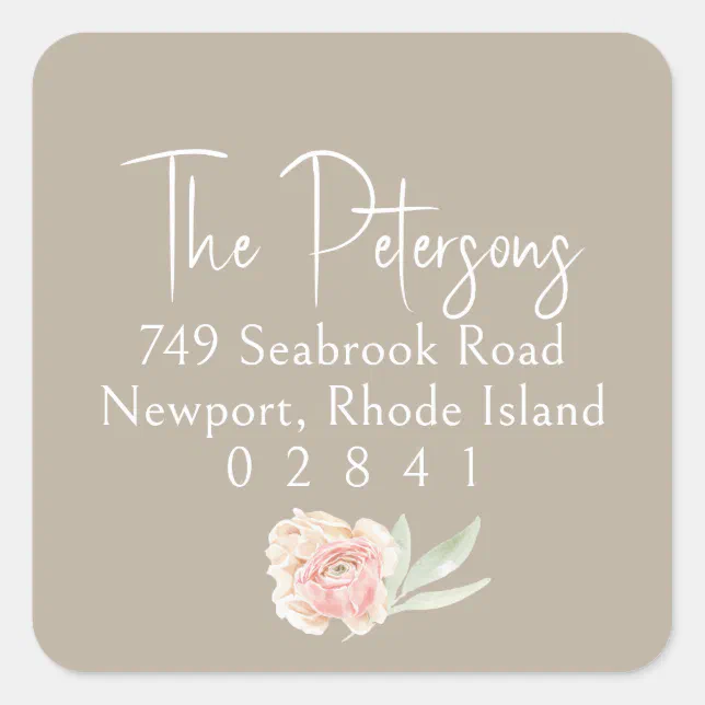 Chic Script Return Address Label | Zazzle