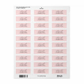Chic Script Return Address Labels | Modern Pink | Zazzle