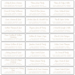 Chic Script Wedding Guest Address Labels | Zazzle