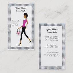 Chic Shopper, Personal Shopper Business Card | Zazzle