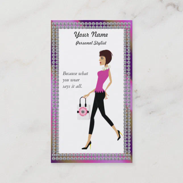 Chic Shopper, Personal Shopper Business Card | Zazzle