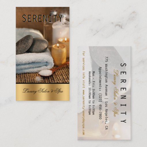 Chic Simple and Clean Spa Card | Zazzle