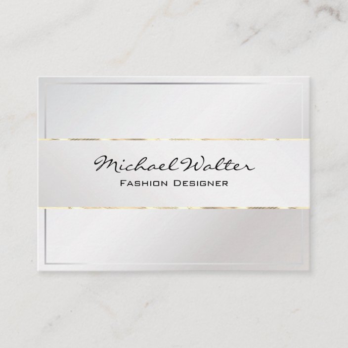 Chic Style Gold Trim Business Card | Zazzle.com