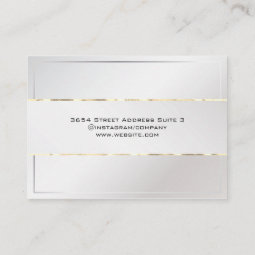 Chic Style Gold Trim Business Card | Zazzle