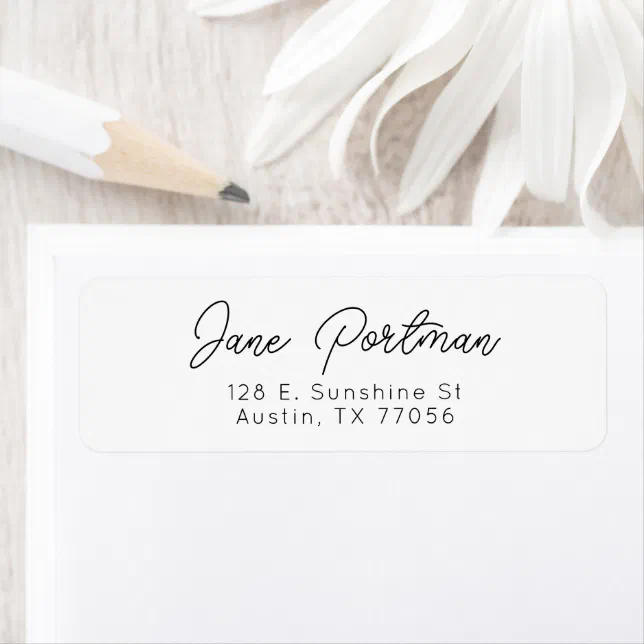 Chic Style | Signature Look | Return Address Label | Zazzle