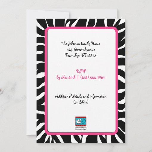 Chic Tea Time Girls Pink Birthday Party Invites | Zazzle