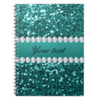Teal and Faux Gold Geode | Notes Notebook | Zazzle.com