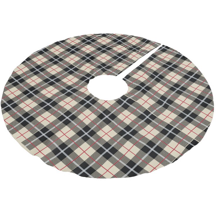 Chic Thompson Camel Tartan Plaid Pattern Brushed Polyester Tree Skirt ...