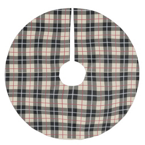 Chic Thompson Camel Tartan Plaid Pattern Brushed Polyester Tree Skirt ...