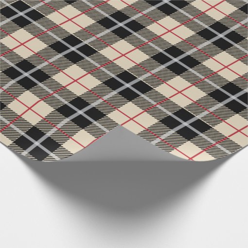 Chic Thompson Camel Tartan Plaid Pattern Wrapping Paper | Zazzle
