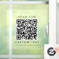 Chic Transparent Business Custom QR Code Window Cling | Zazzle