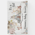 Chic Tribal Woodland Animals Baby Shower Backdrop Banner | Zazzle