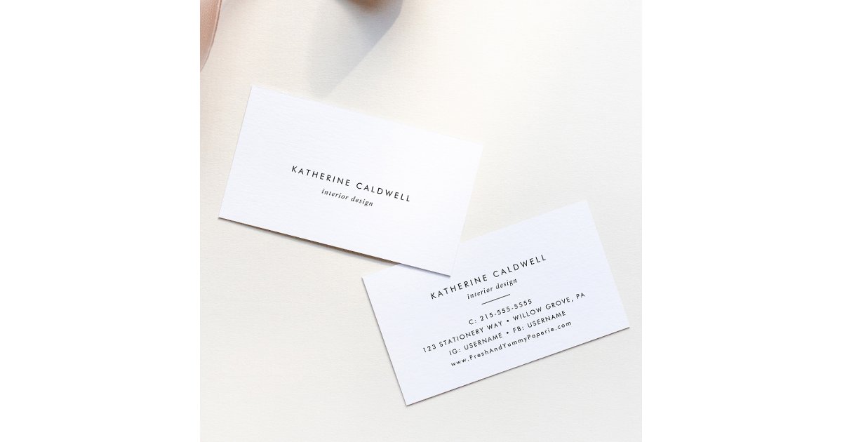 Chic Typography Business Card | Zazzle