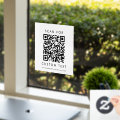 Chic Typography Business Custom QR Code Window Cling | Zazzle
