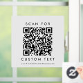 Chic Typography Business Custom QR Code Window Cling | Zazzle