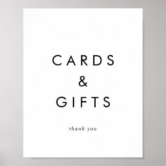 Chic Typography Cards and Gifts Sign | Zazzle
