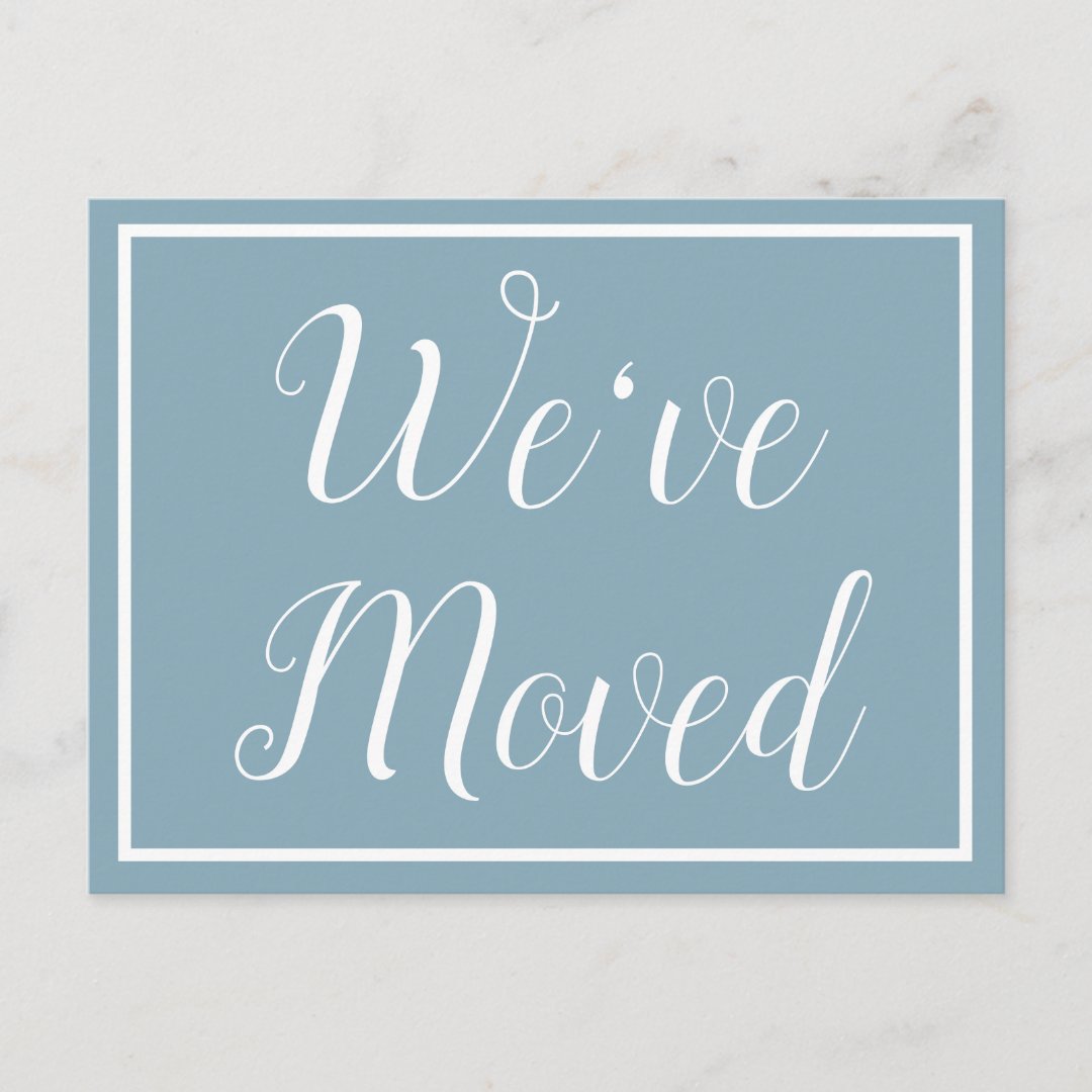 Chic Typography Change of Address Moving Announcement Postcard | Zazzle