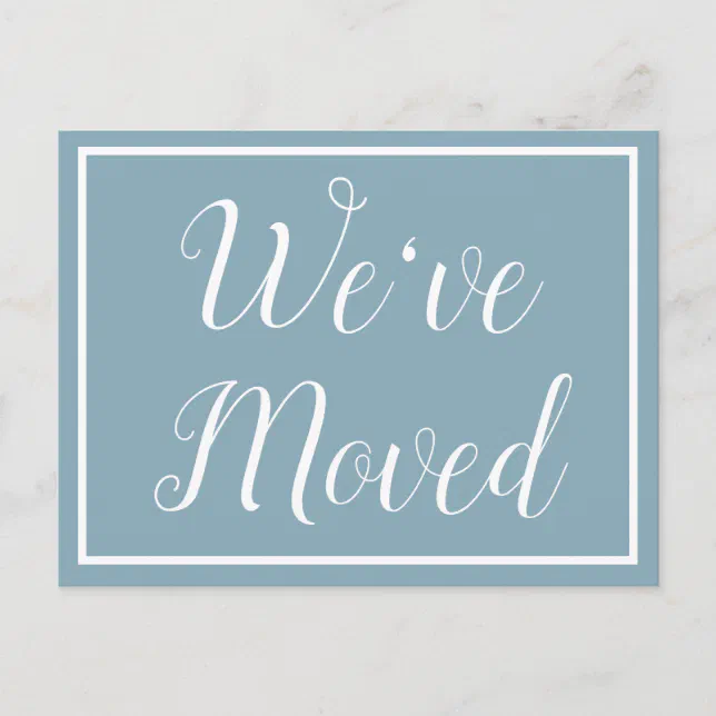 Chic Typography Change of Address Moving Announcement Postcard | Zazzle
