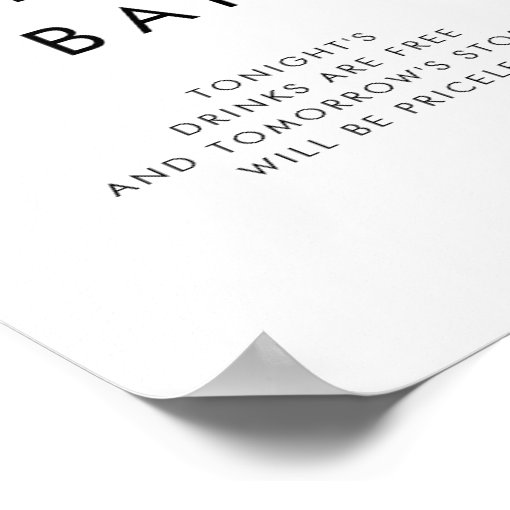 Chic Typography Open Bar Sign | Zazzle