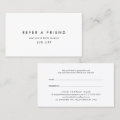 Chic Typography Refer a Friend Referral Card | Zazzle