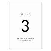 Chic Typography Table Number | Zazzle