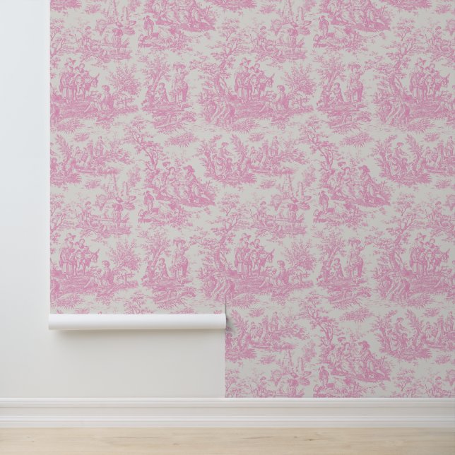 pale pink patterned wallpaper