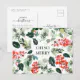 Chic Watercolor Berries and Greenery Oh So Merry Postcard | Zazzle