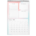 Chic Watercolor Monthly Calendar Planner | Zazzle