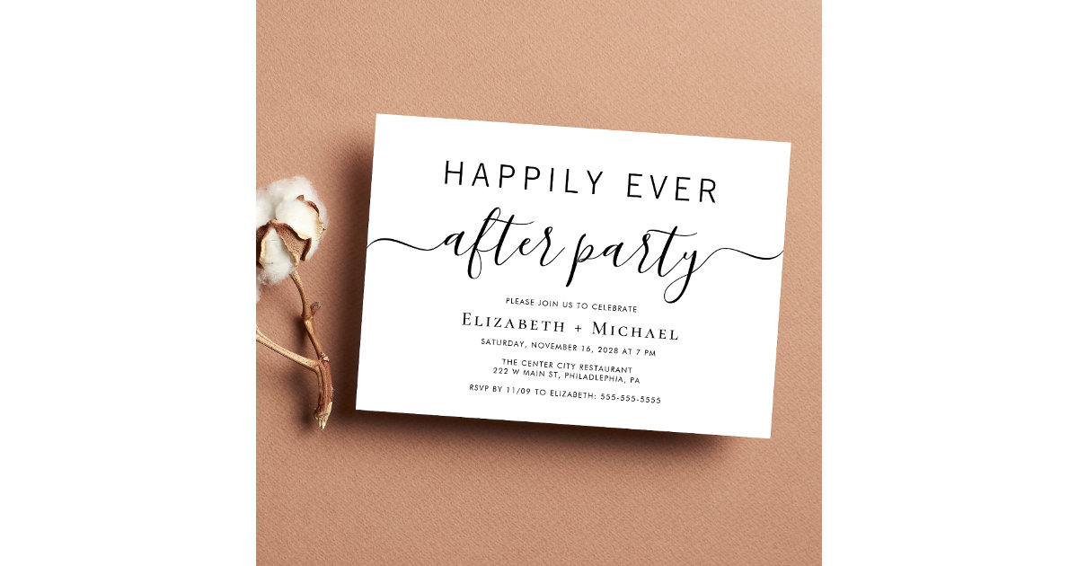 Chic Wedding After Party Invitation | Zazzle